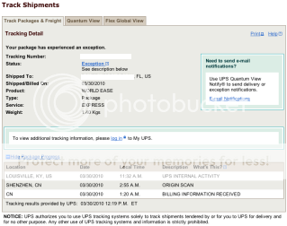 UPS Exception Just Posted?!?! | Apple iPad Forum